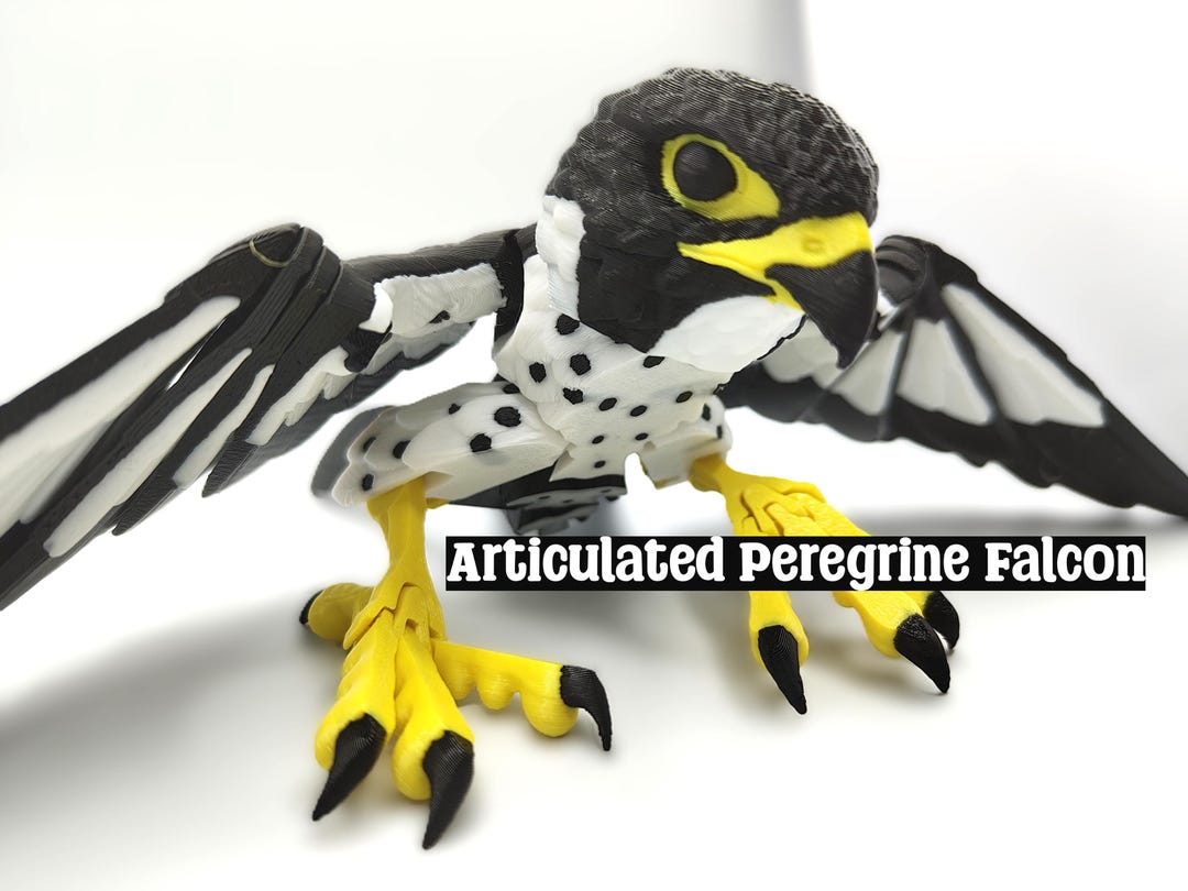 Articulated Peregrine Falcon Model Ornament Display Item – 3D Printed ...