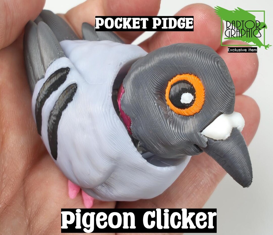 Pocket Pigeon Fidget Clicker: 3D Printed PLA Bird Toy - Etsy UK