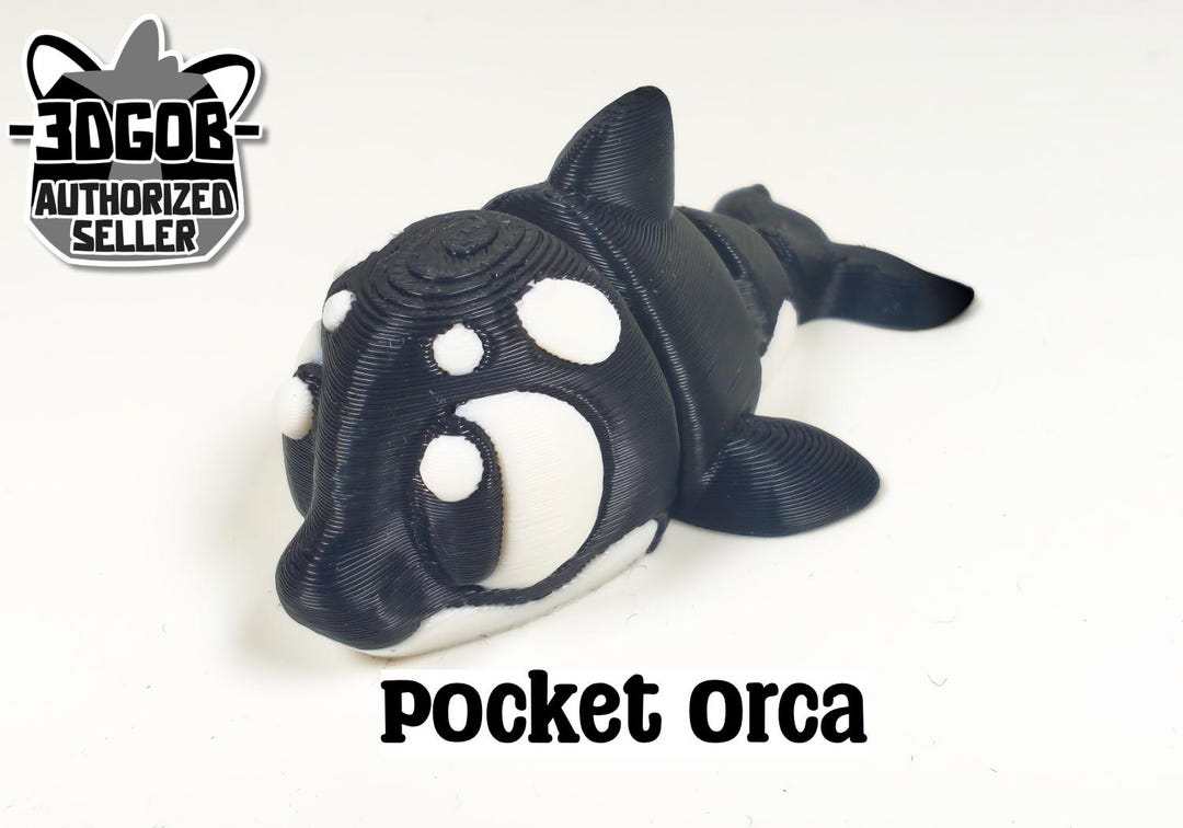 3D Printed Articulated Orca Fidget Model: Flexible Desk Pet - Etsy UK