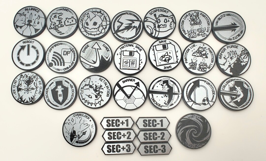 DTCG Keyword Tokens Ability Counters 2 Colour Acrylic 3mm Laser Cut and ...