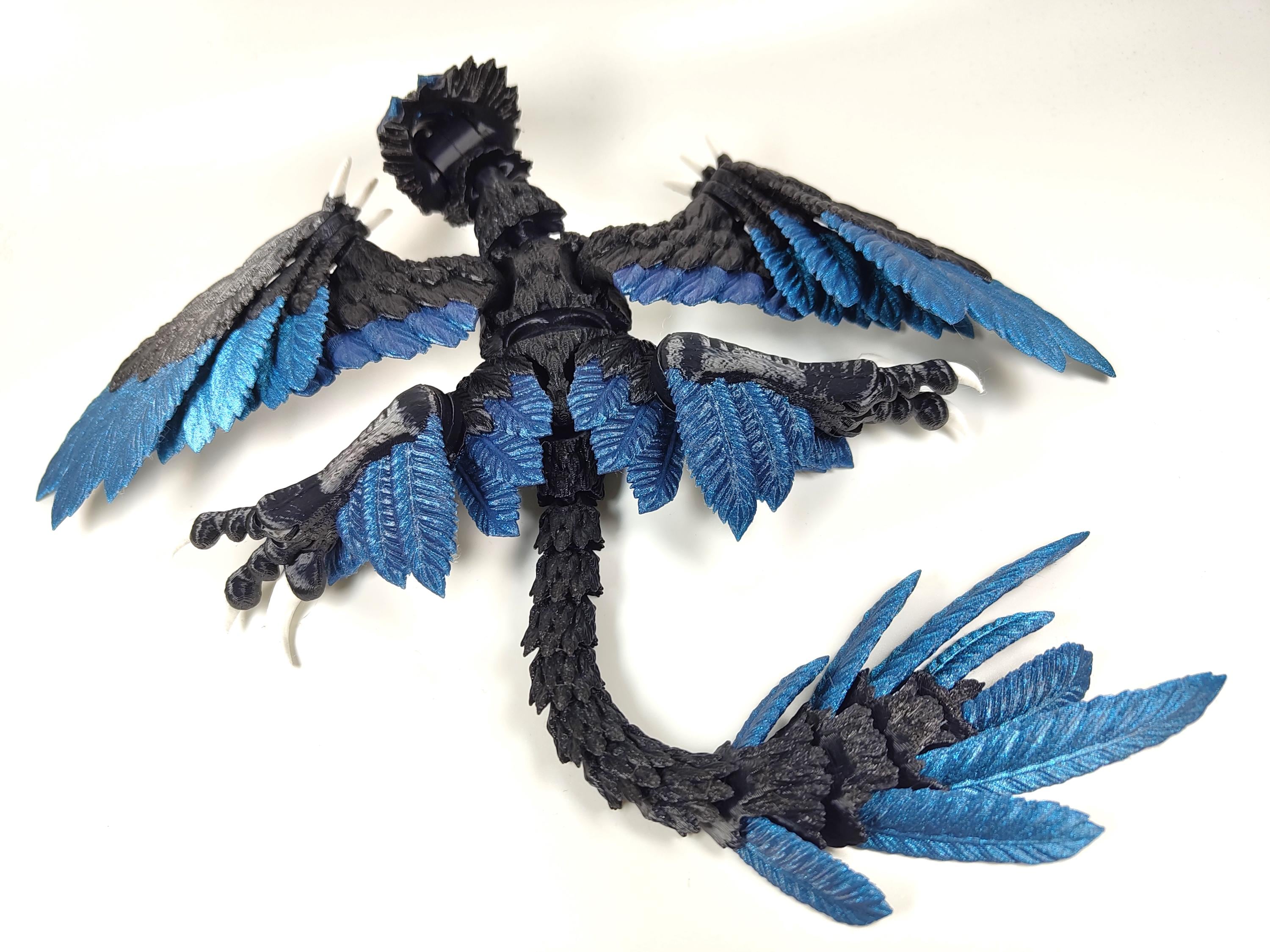 Articulated Microraptor 3D Printed Dinosaur Model Articulated Dragon ...