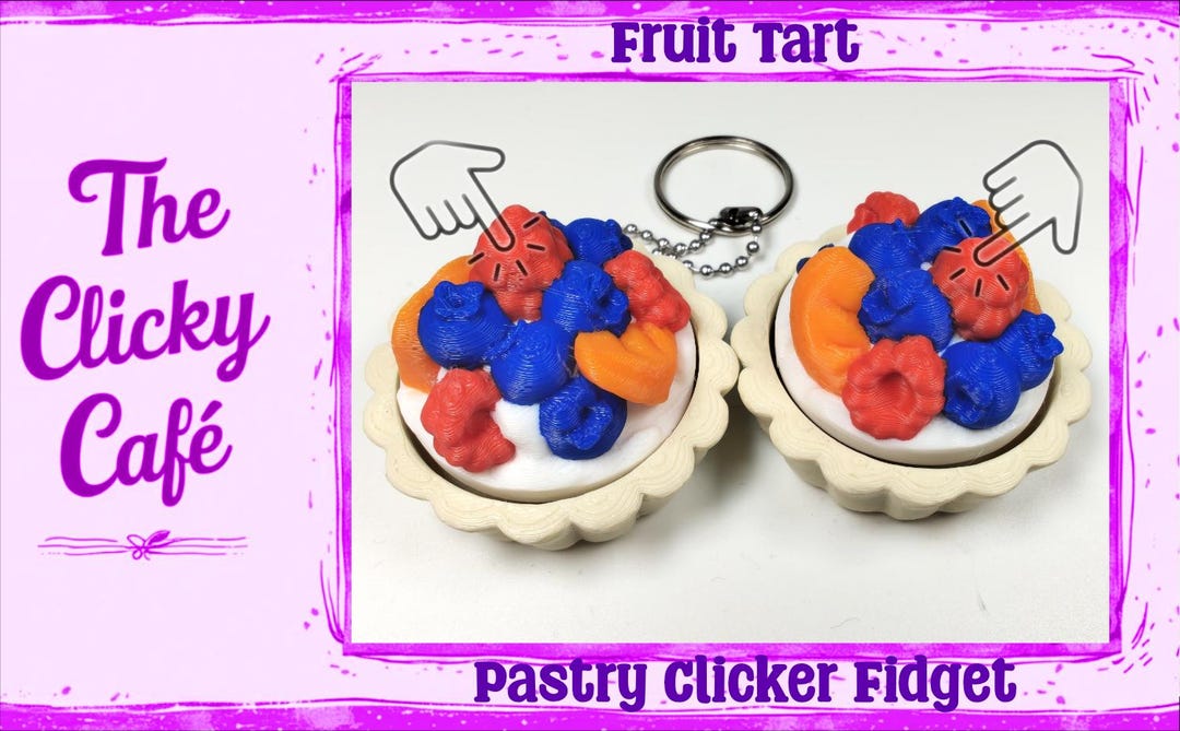 Fruit Tart Pastry Clicker: 3D Printed Dessert Fidget Toy - Etsy