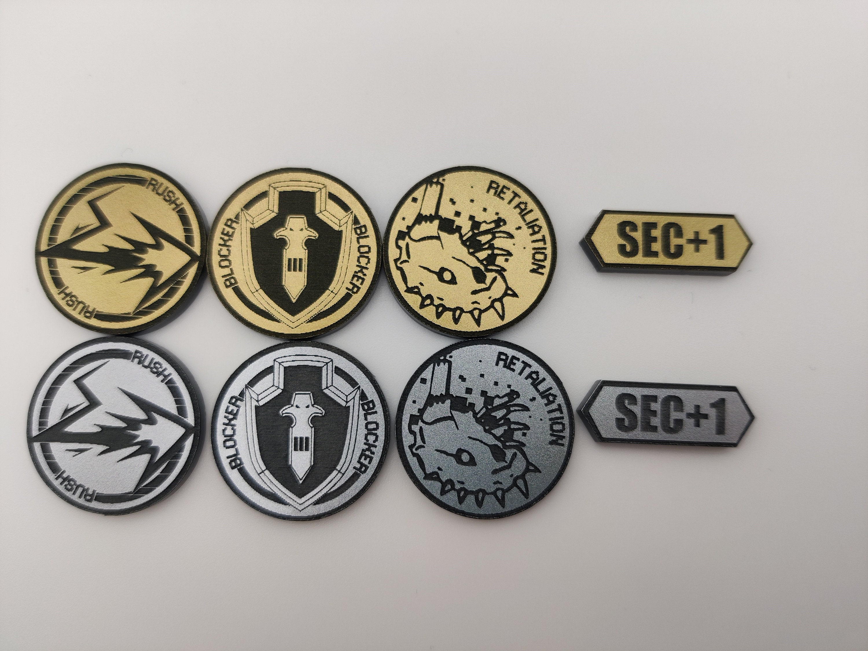 DTCG Keyword Tokens Ability Counters 2 Colour Acrylic 3mm Laser Cut and ...