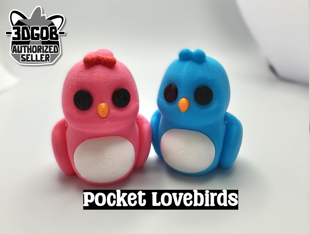 Articulated Lovebird Fidget Model Pair – Flexible 3D Printed Bird ...