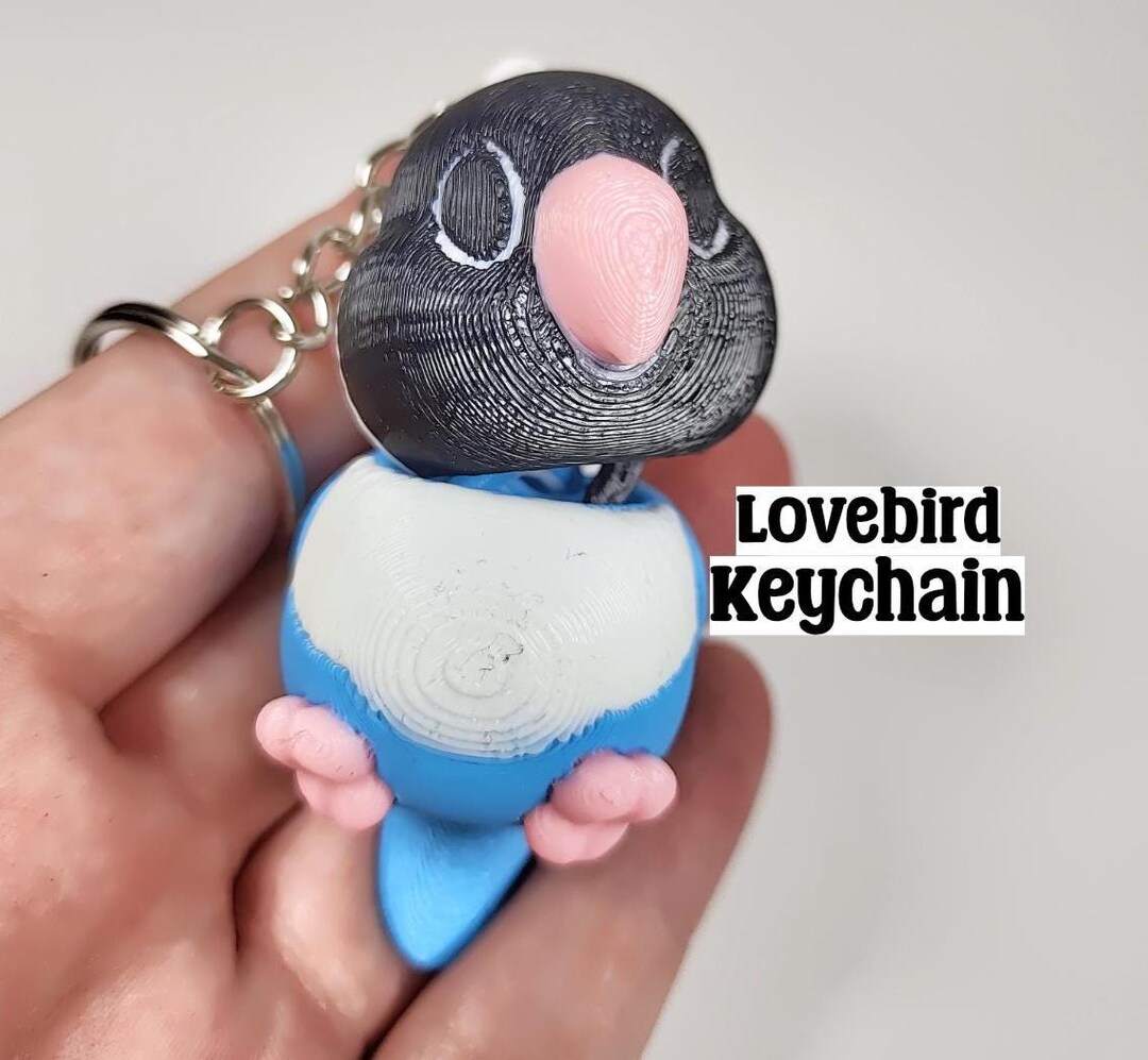 Articulated 3D Printed Lovebird Keychain: Bird Fidget Toy - Etsy