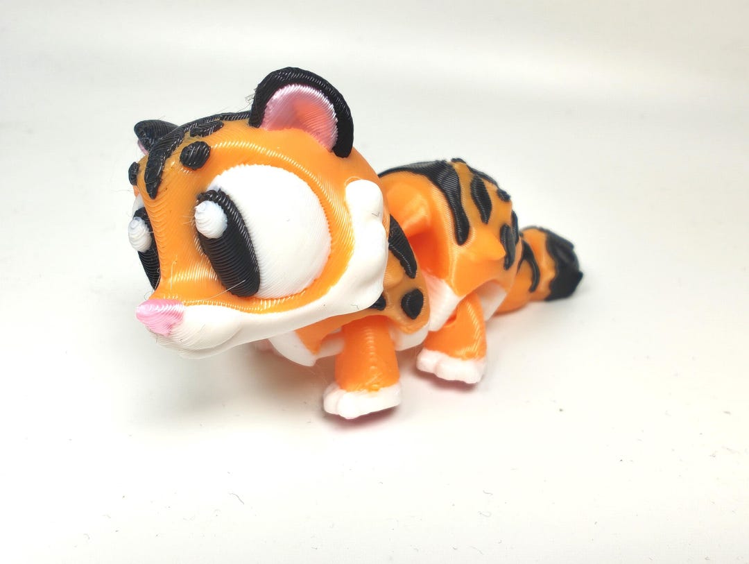 Articulated Tiger Fidget Model – Flexible Pocket Animal - Etsy