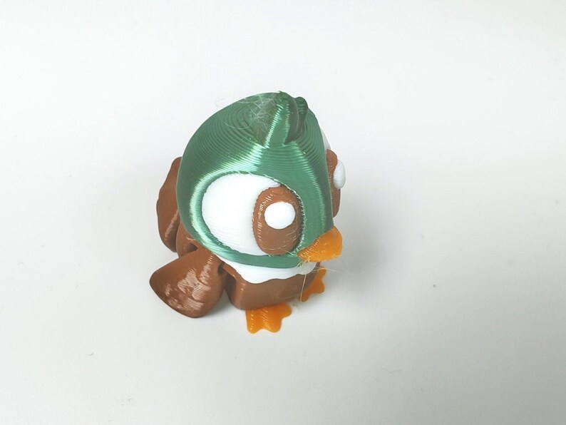 Articulated Duck Fidget Model – Flexible 3D Printed Mallard Duck Pocket ...