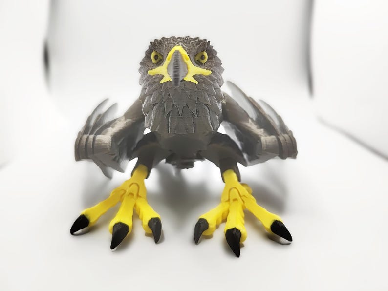 3D Printed Articulated Golden Eagle Model: Poseable Bird of Prey - Etsy