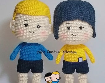 Crochet Mim Girl Sticker Doll Pattern - Etsy