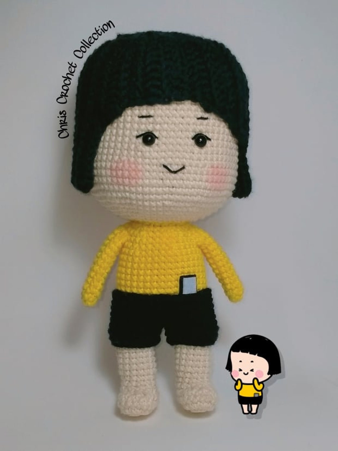 Crochet Mim Girl Sticker Doll Pattern - Etsy