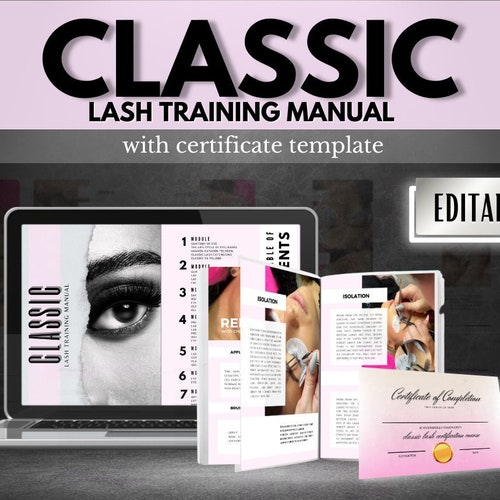 Classic Lash Extension Training Manual Editable Eyelash - Etsy UK