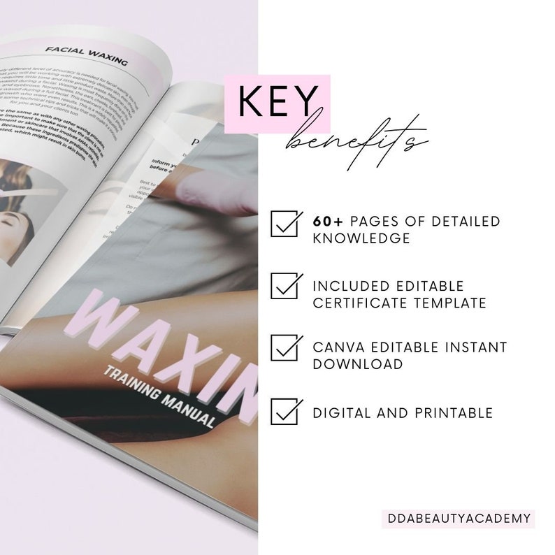 Waxing Training Manual,editable Wax Guide For Face And Body,hair 
