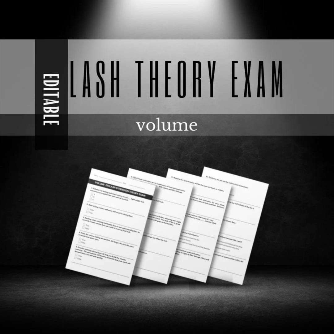 Volume Eyelash Extensions Student Exam for Certification. Theory Exam ...