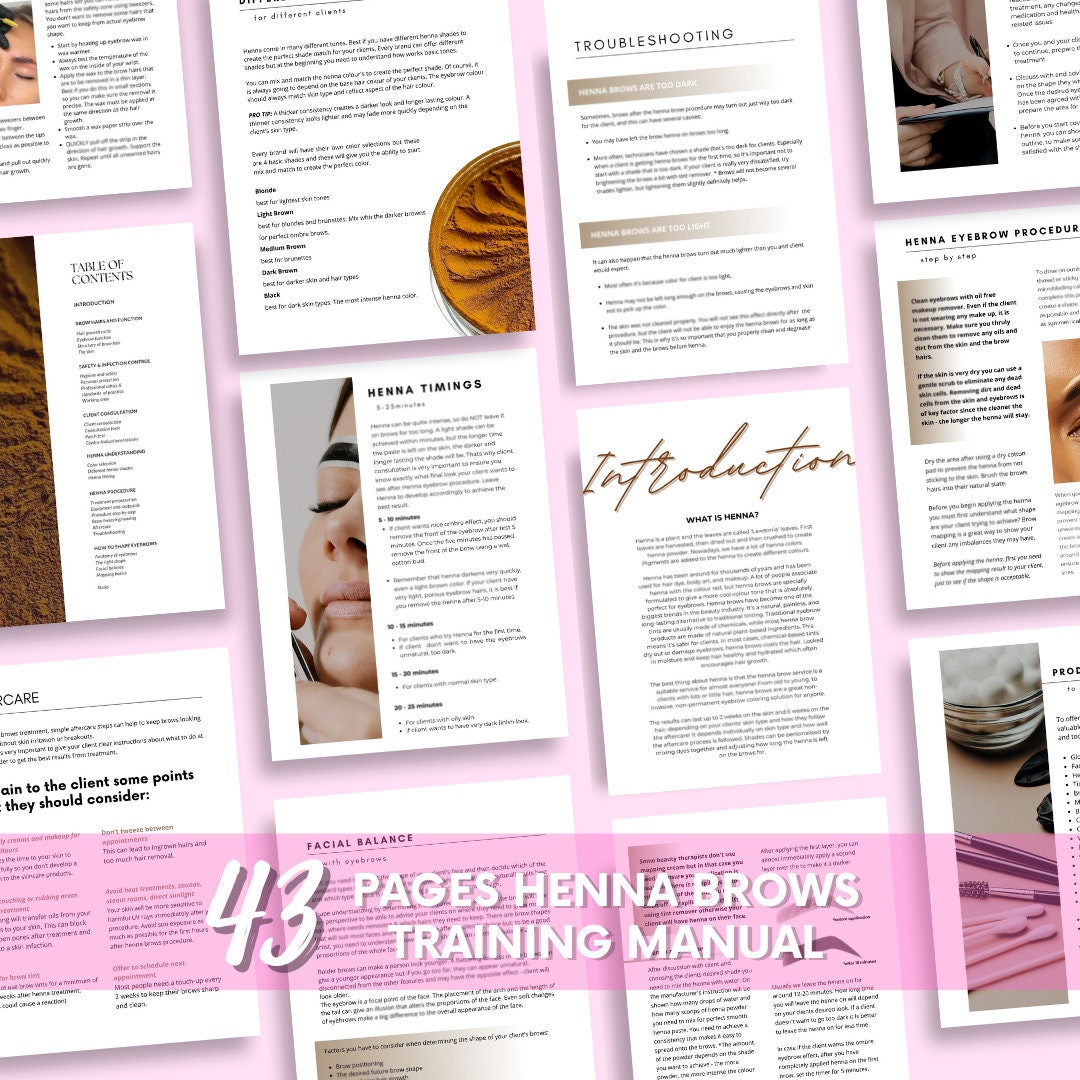 Henna Brows Training Manual,editable Brow Ebook,henna Eyebrows,custom ... Henna Brows Training Manual,editable Brow Ebook,henna Eyebrows,custom ...