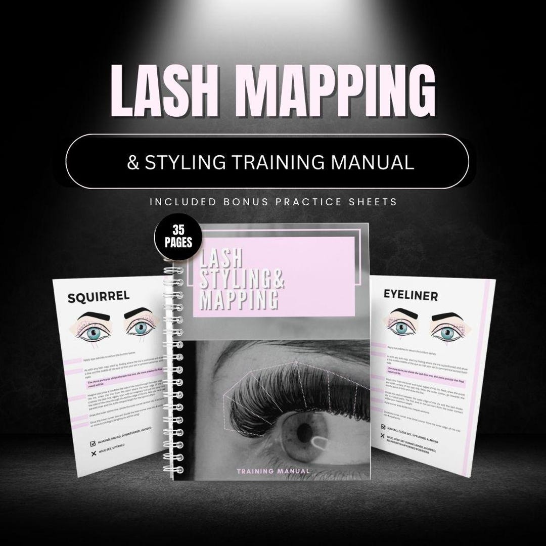 Lash Mapping Training Manual | Editable Lash Maps & Practice Sheets ...