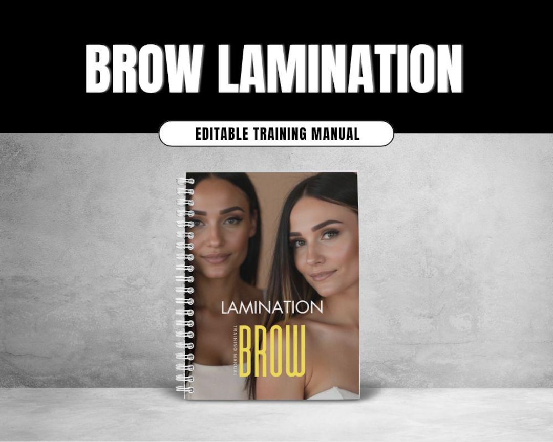Brow Lamination Training Manual With Certificate Template.editable ...