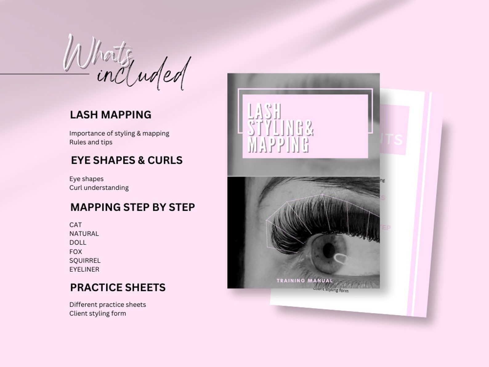 Lash Styling and Mapping Training Workbook.lash Maps.practice Sheets ...