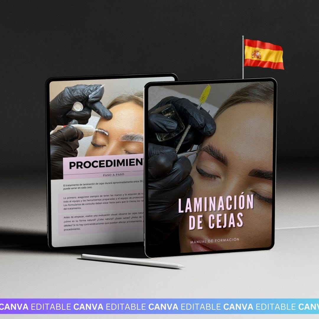 Spanish Brow Lamination Training Manual.eyebrow Lamination and Tint,wax ...