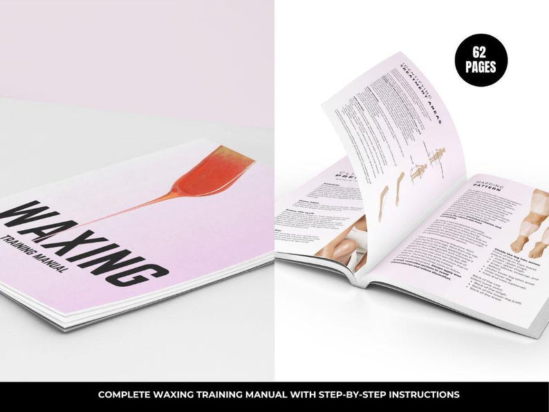 Waxing Training Manual,wax Hair Removal Manual,editable Waxing Template ...
