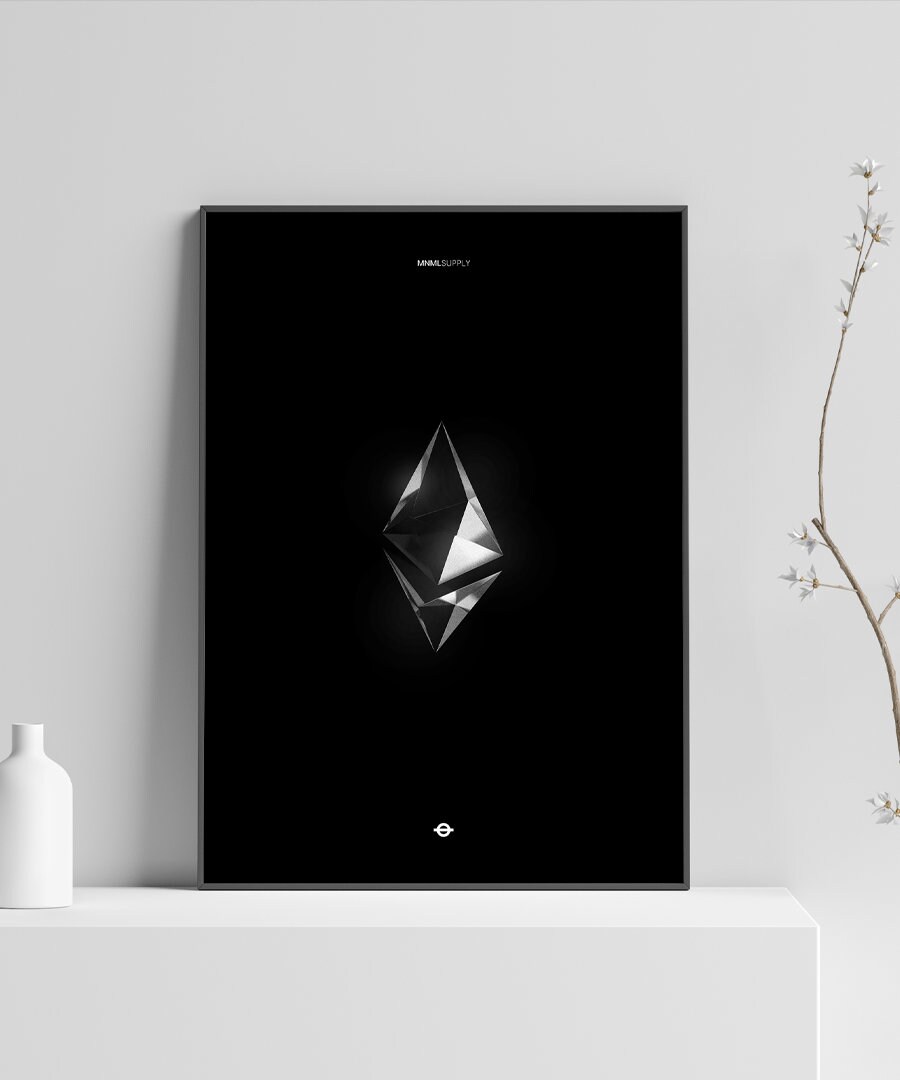 Ethereum Art 3d Ethereum Logo Crypto Art Print Ethereum - Etsy