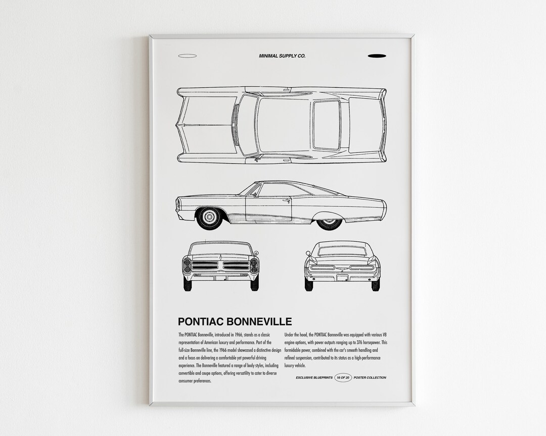 PONTIAC BONNEVILLE | pontiac Poster | old School Car | retro Cart | old ...