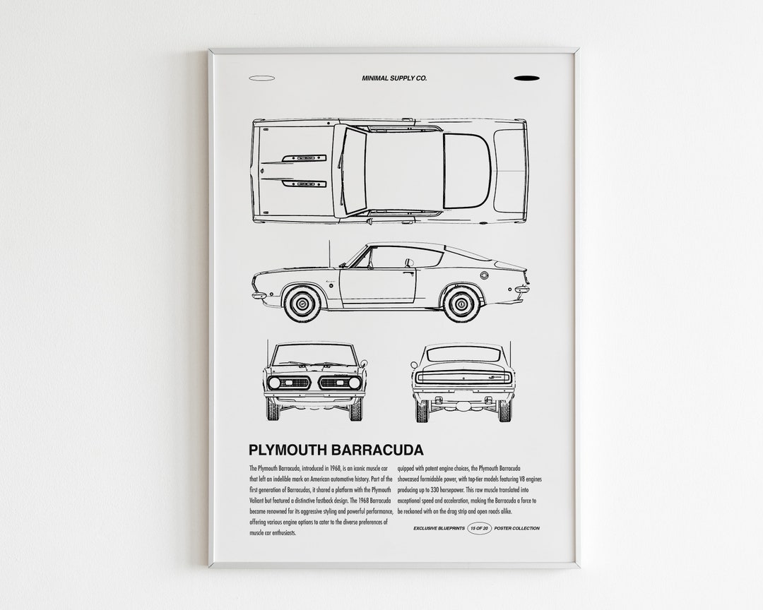 PLYMOUTH BARRACUDA | plymouth Poster | barracuda Wall Art | old School ...