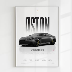 Aston Martin DB12 | Sports Car Wall Art | 2024 DB12 | aston Martin Wall ...