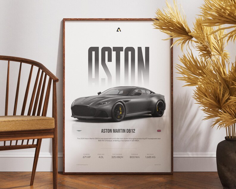 Aston Martin DB12 | Sports Car Wall Art | 2024 DB12 | aston Martin Wall ...