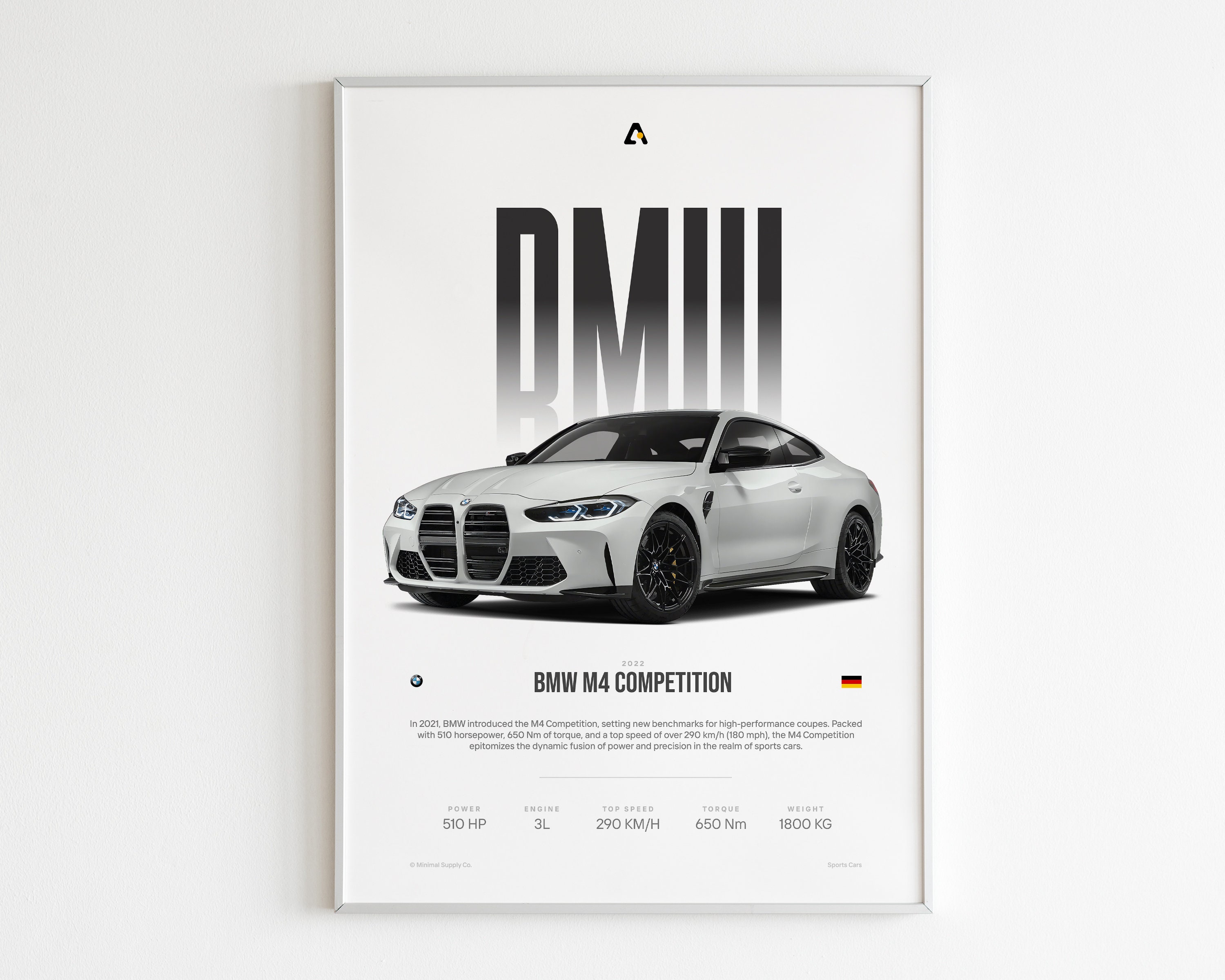 BMW M4 Competition | Supercar Wall Art | 2023 M4 BMW | BMW Poster | car ...