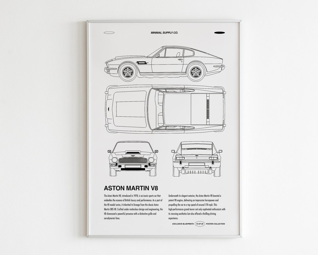 ASTON MARTIN V8 | Rally Car Poster | aston Martin Wall Art | office ...