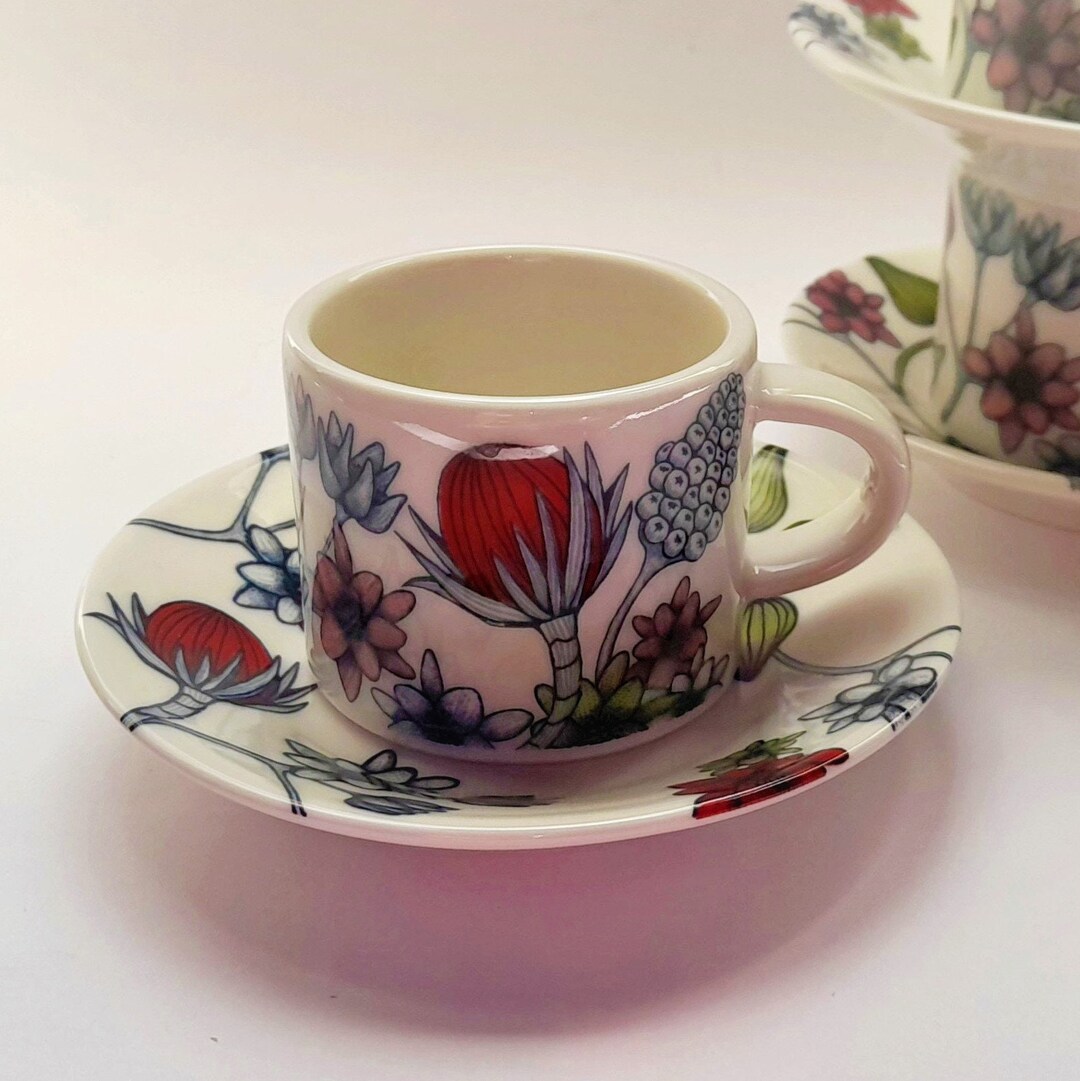 Arabia Finland RUNO Summer Ray Kesasade Espresso Demitasse Cup and ...