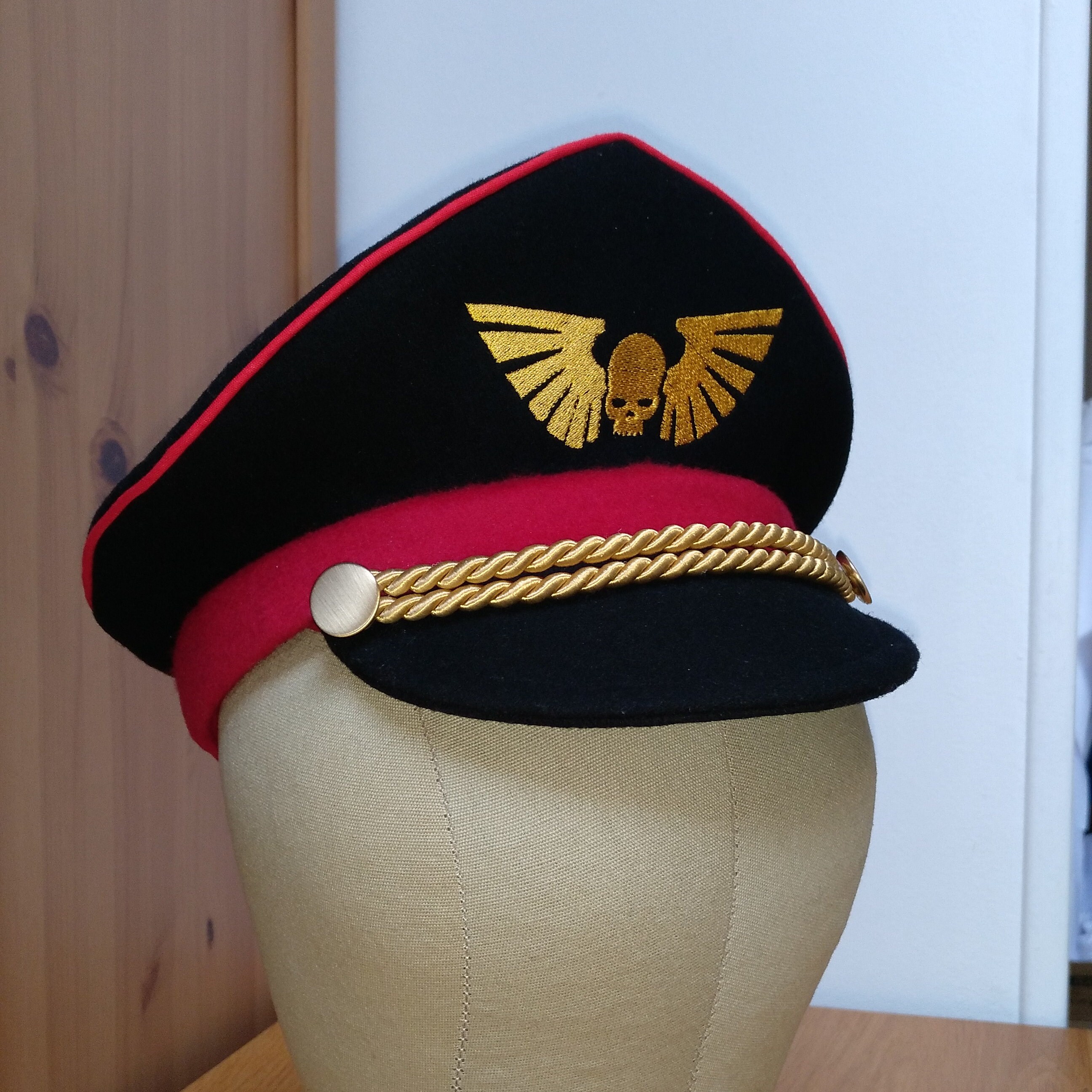 Warhammer 40000 inspired Commissar Hat with custom embroidery | Etsy