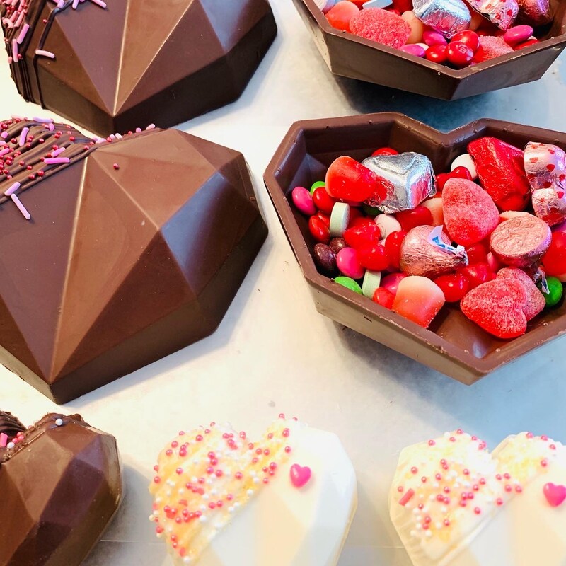 Chocolate Breakable Heart Etsy