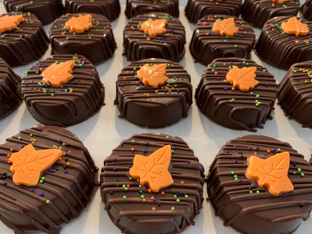 Fall Chocolate Covered Oreos-double Stuffed-6 Pk. - Etsy