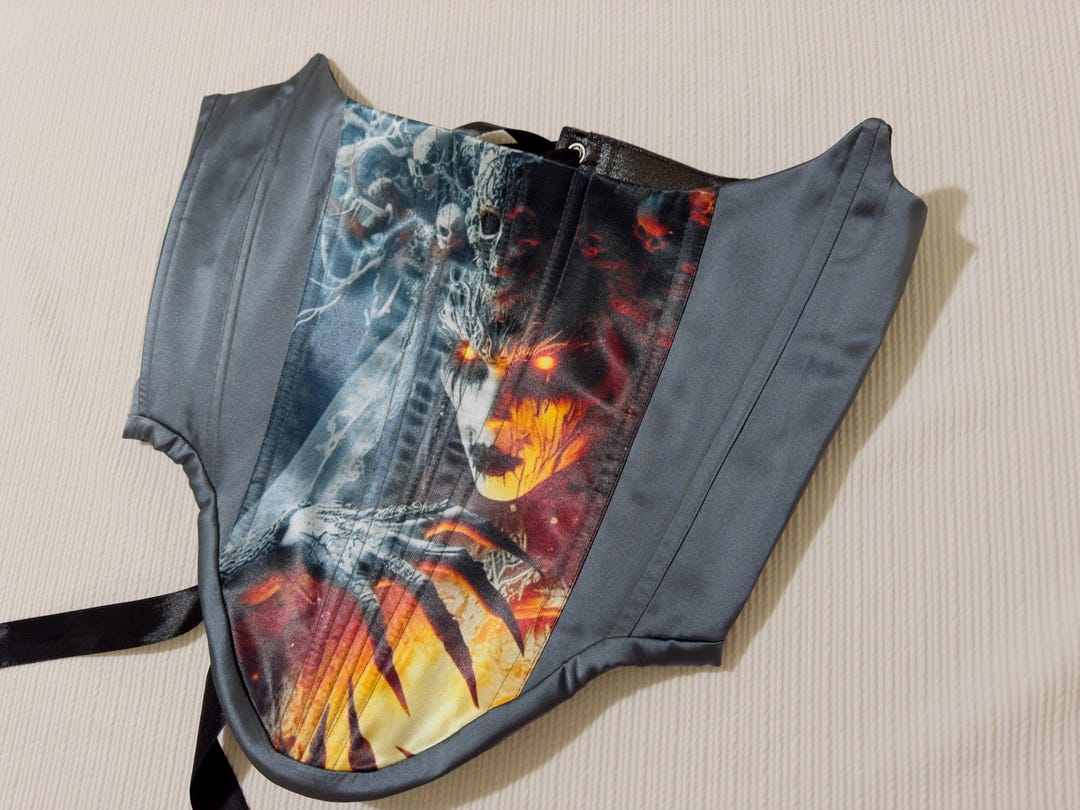 Costume Corset on Halloween. the Ghost of a Girl Drawing on a Corset ...