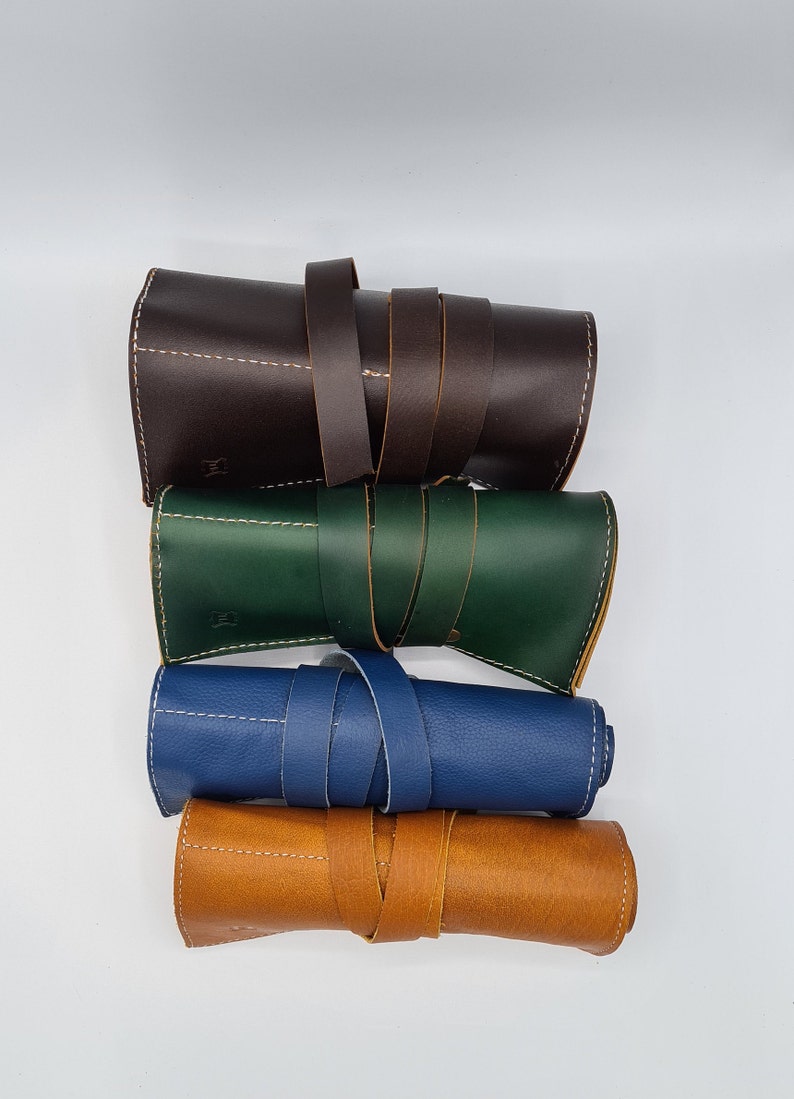 Handmade Full Grain Leather Watch Roll With Travel Pouch by - Etsy
