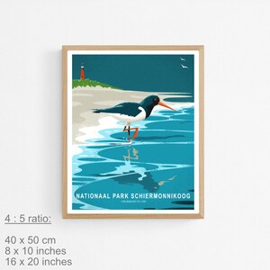 Oystercatcher Bird Poster, National Park Schiermonnikoog Art Print ...