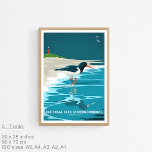 Oystercatcher Bird Poster, National Park Schiermonnikoog Art Print ...