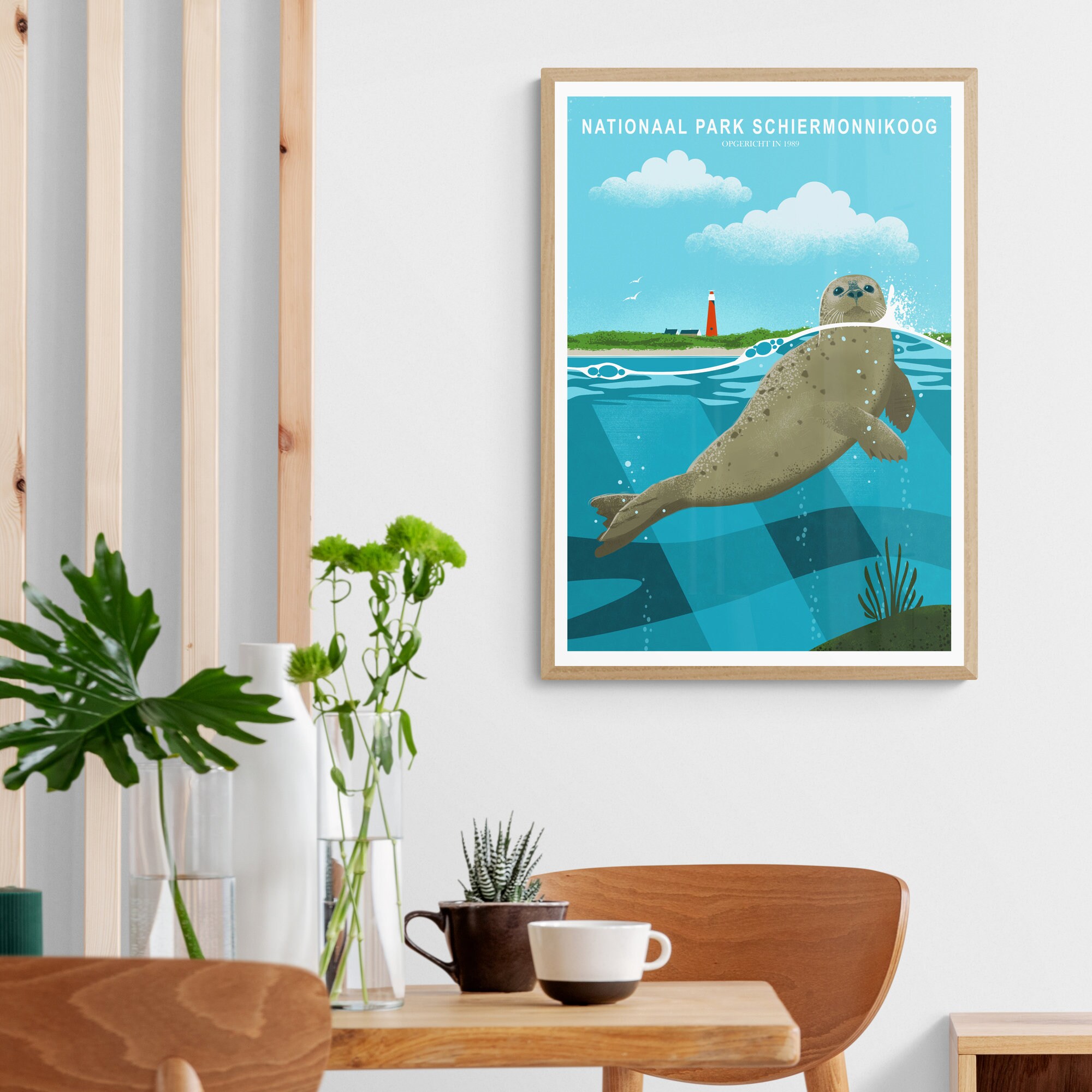 Seal Animal Poster, National Park Schiermonnikoog Art Print, Sea ...