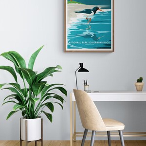Oystercatcher Bird Poster, National Park Schiermonnikoog Art Print ...