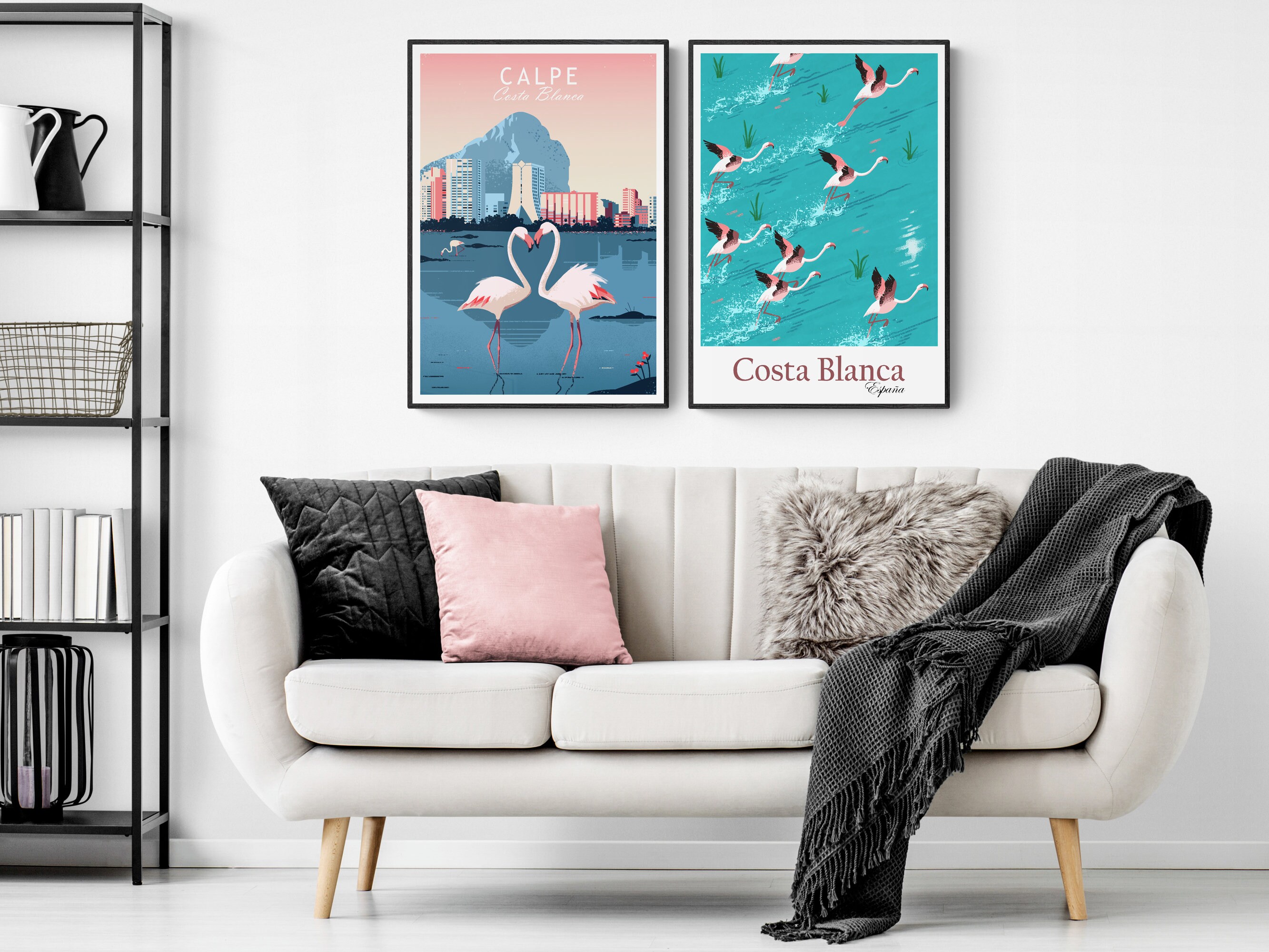 Calpe Spain Poster, Calpe Costa Blanca Travel Art Print, Calp, Calpe ...