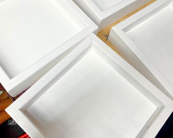 White Shadow Box Frame - Etsy