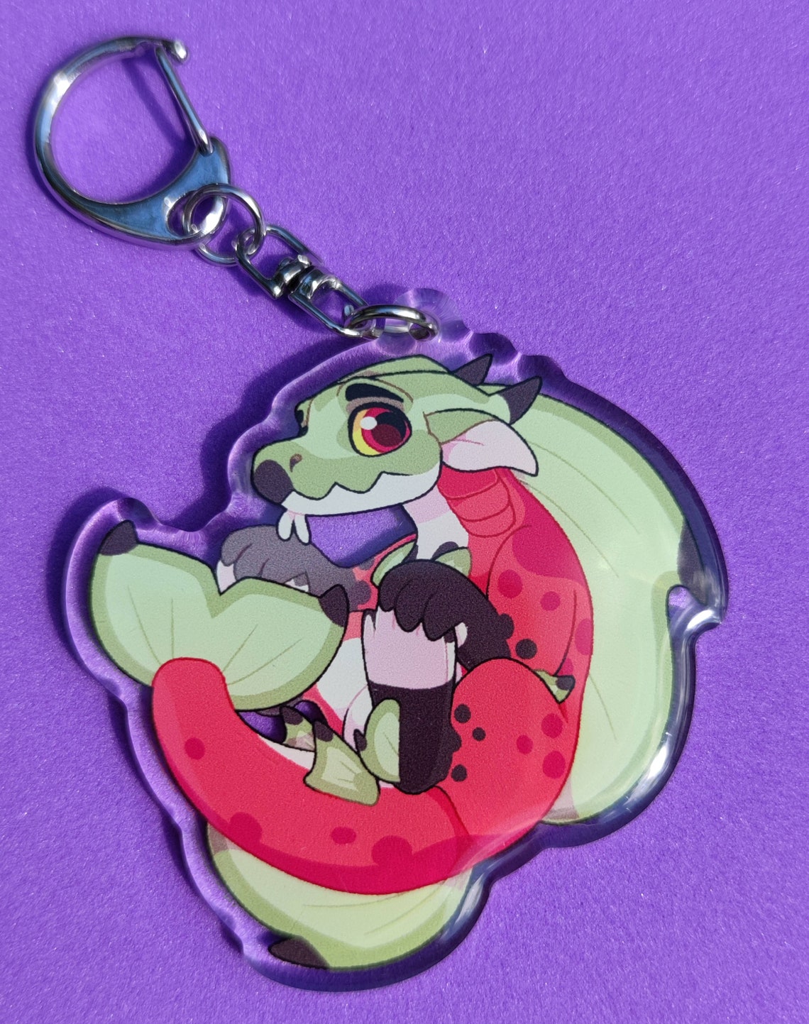Fursona Furry Salmon Fish Art Acrylic Key Chain Epoxy - Etsy