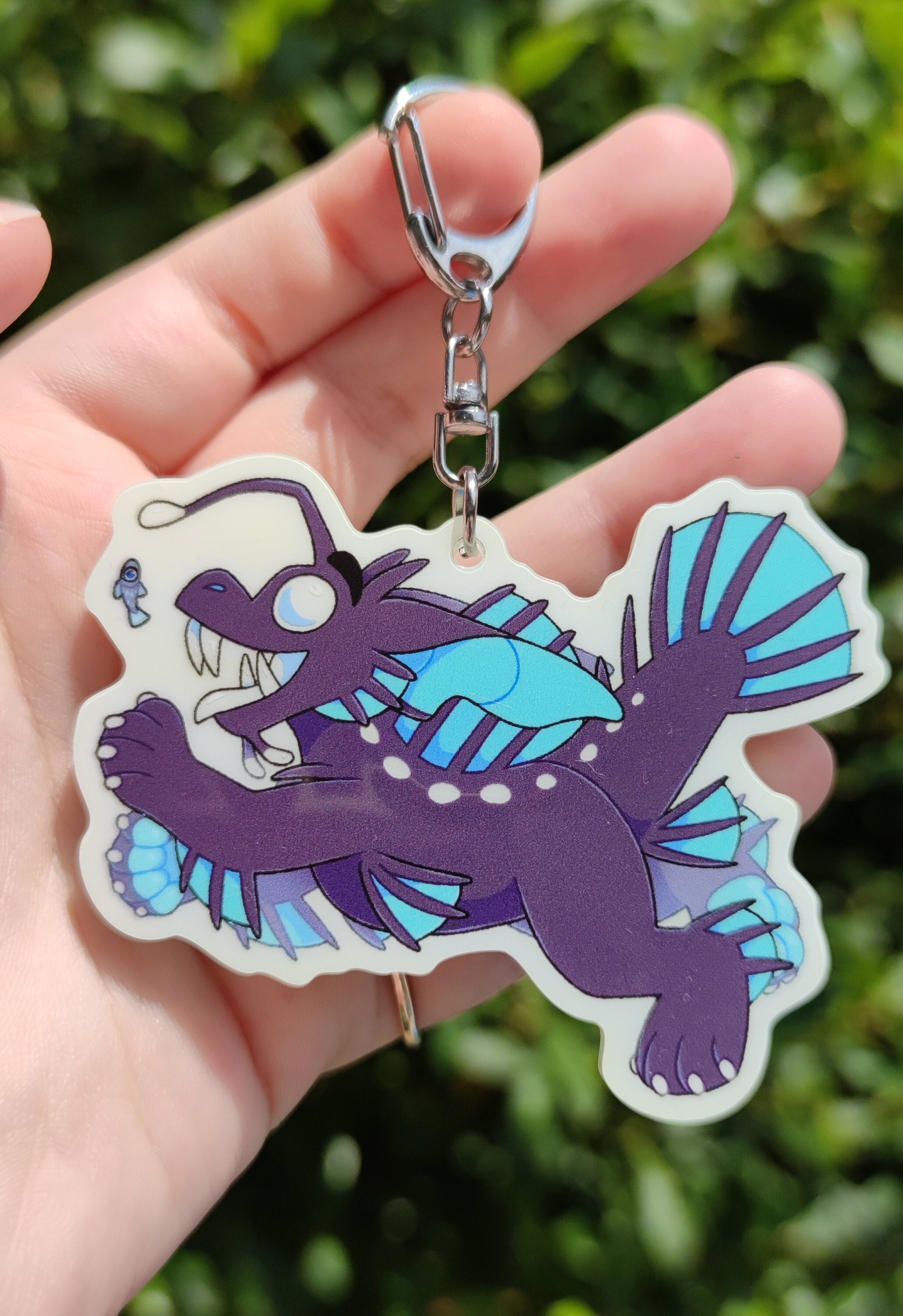 Glow in the Dark Fursona Angler Fish Acrylic Keychain - Etsy Australia