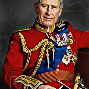 King Charles III Third Portrait, Limited Edition Wall Art Print ...