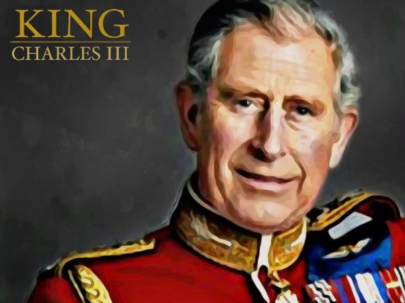 King Charles III Third Portrait Limited Edition Wall Art - Etsy UK
