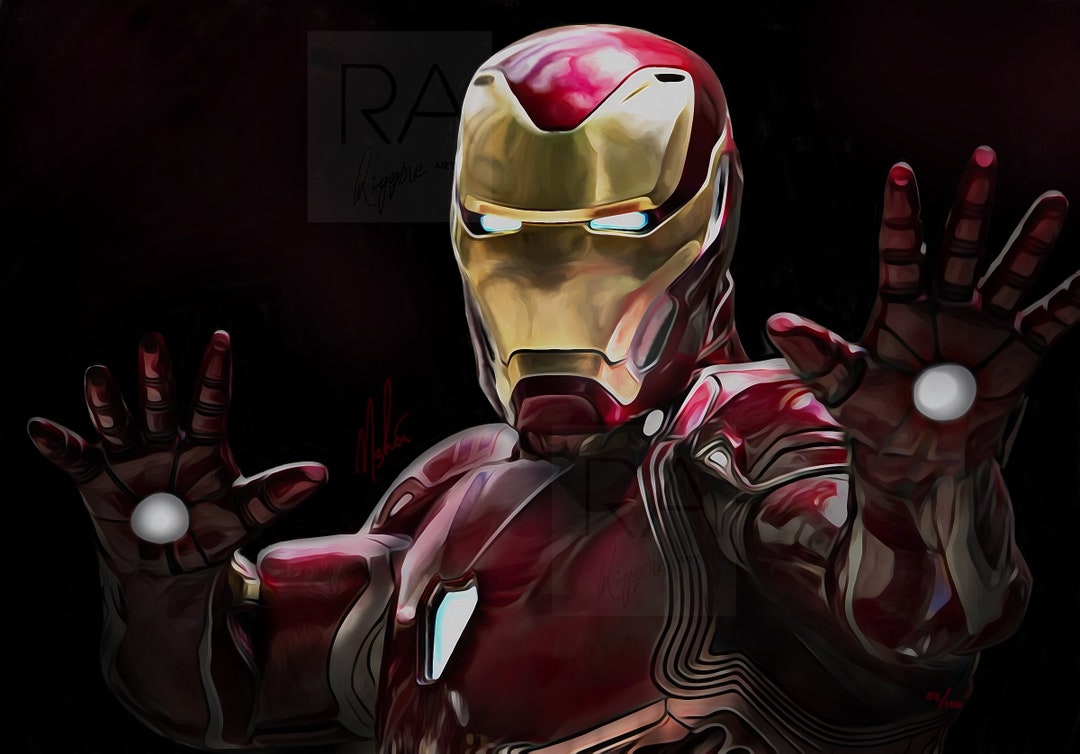 Avengers Iron Man Marvel Tony Stark Super Hero Limited Edition Art ...