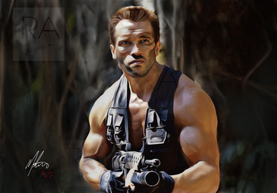 Predator Movie / Arnold Schwarzenegger / Alien / Hand Drawn / - Etsy