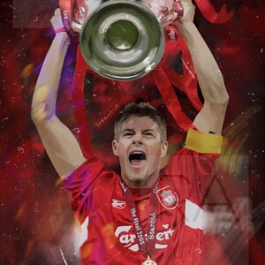 Steven Gerrard Poster Print / the Miracle of Istanbul Liverpool FC ...