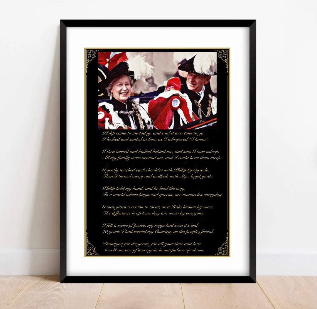 Queen Elizabeth II Platinum Jubilee Portrait Poster Poem Print, Famous ...